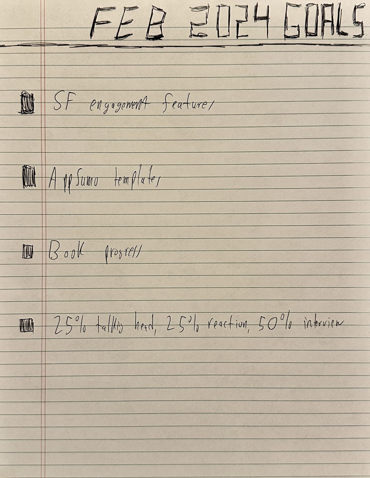 February 2025 Goals - NevBlog