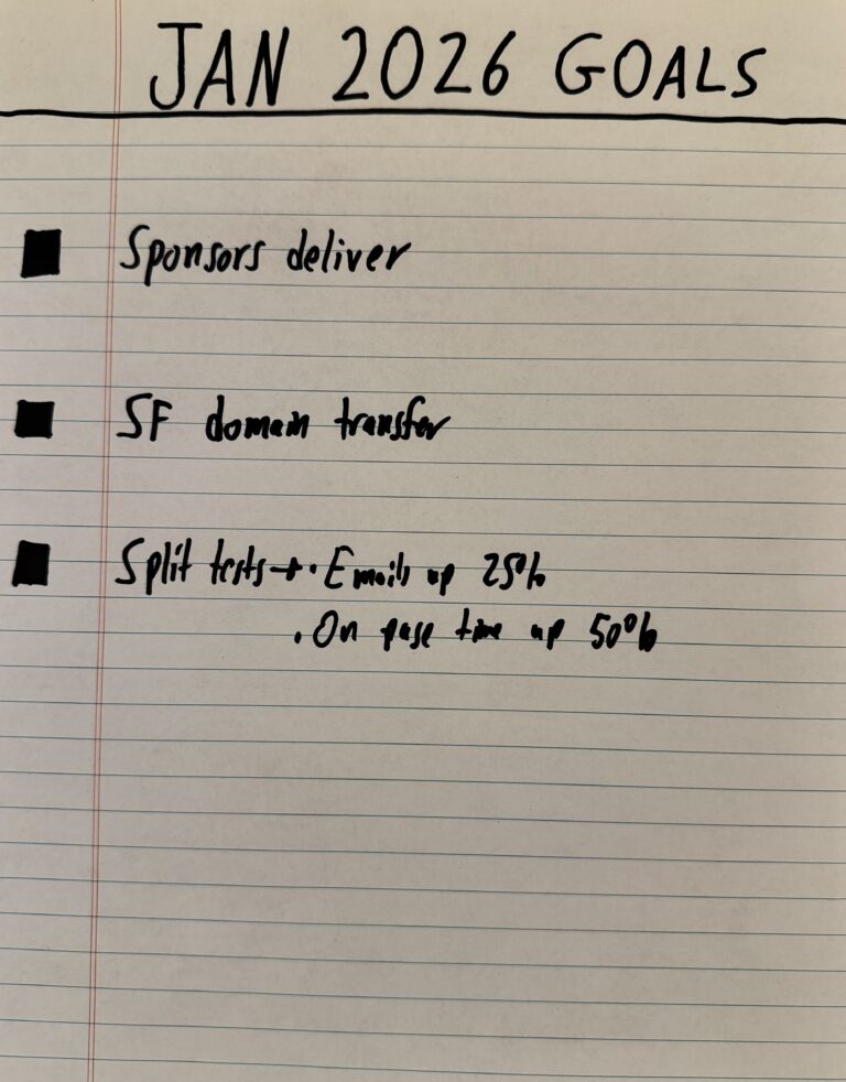 January 2026 Goals - NevBlog